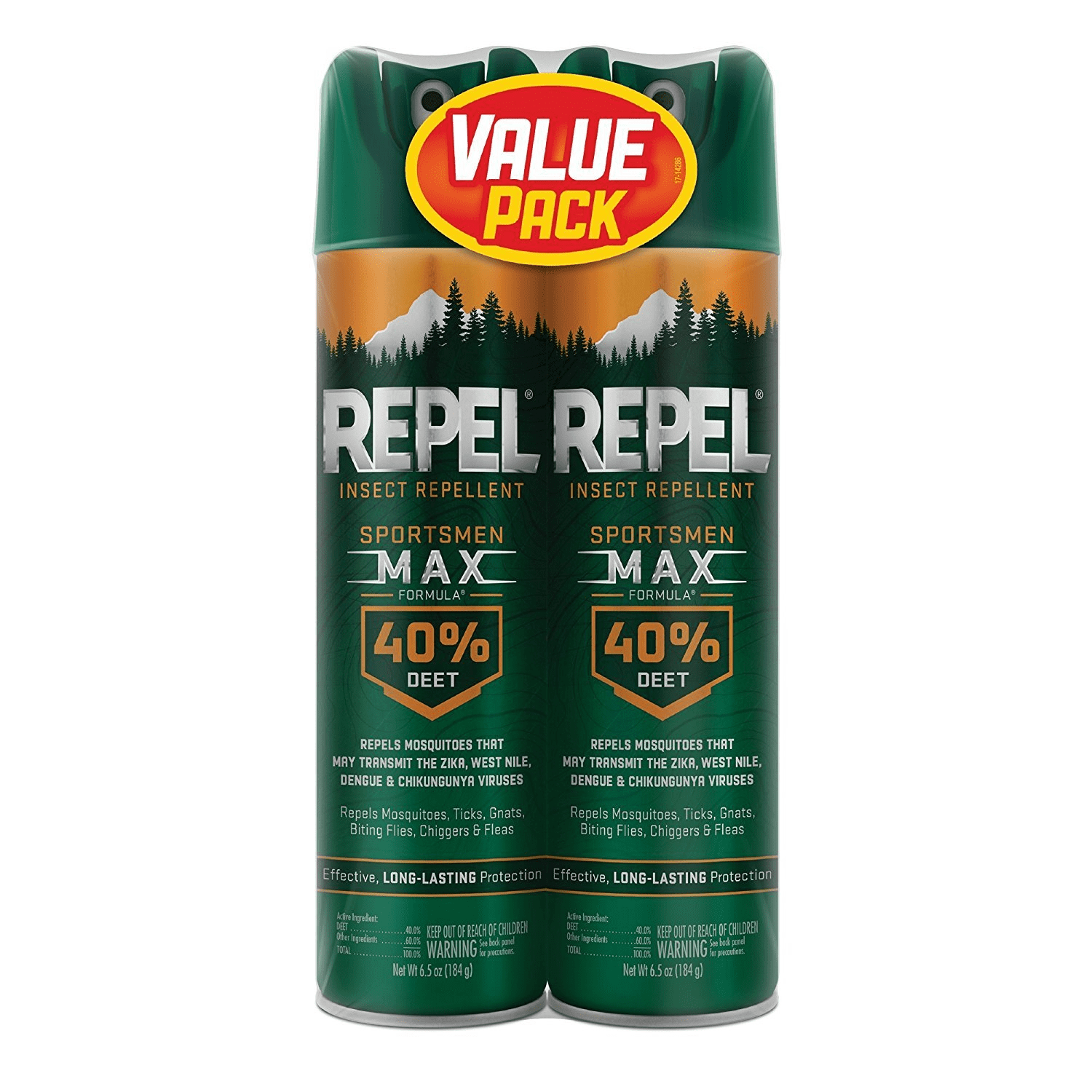 Repel Insect Repellent Sportsmen Max Formula 40% DEET, 2-6.5-oz ...