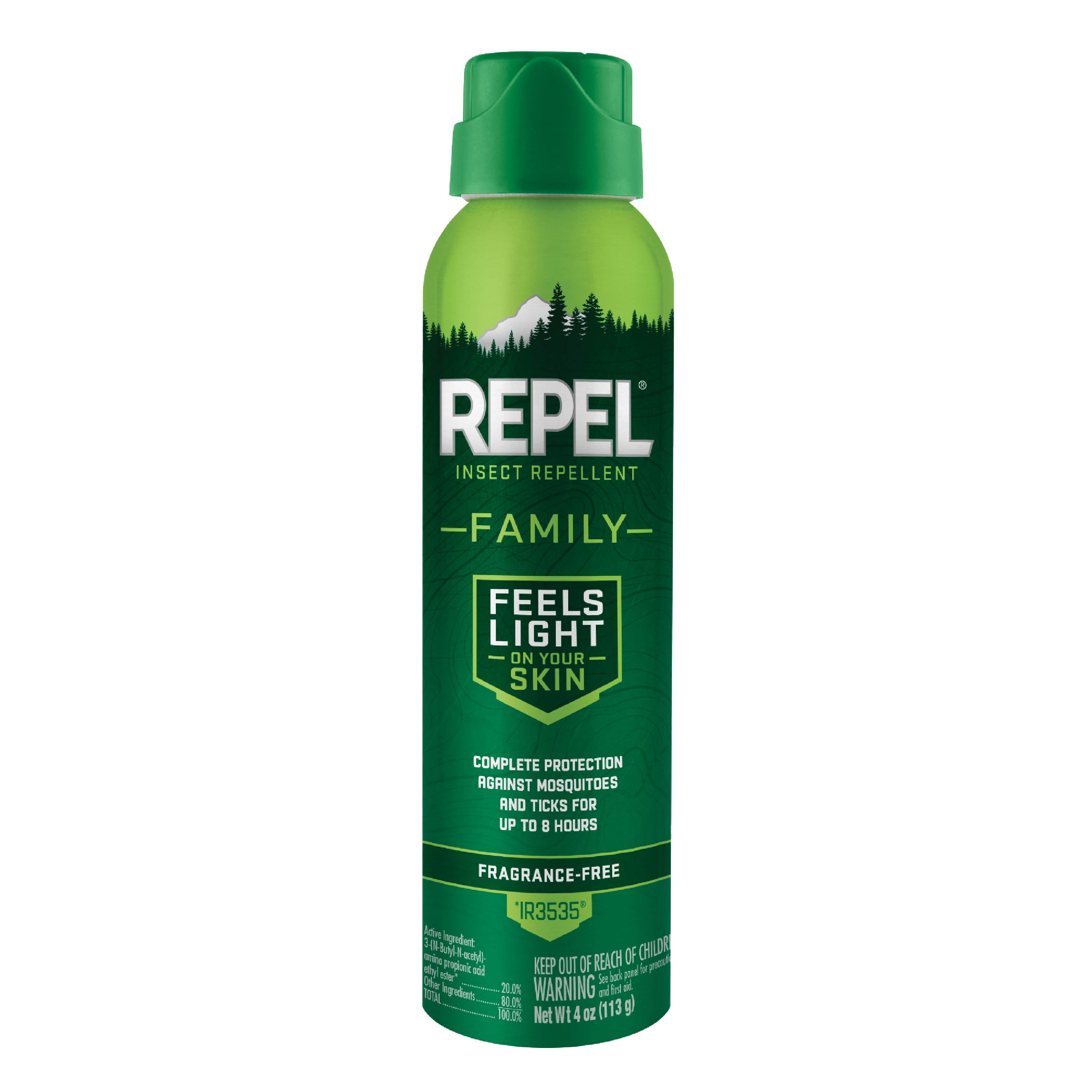 Repel Family Insect Repellent 4 oz DEET Free Lightweight Aerosol Spray Repels Mosquitoes for 8hr