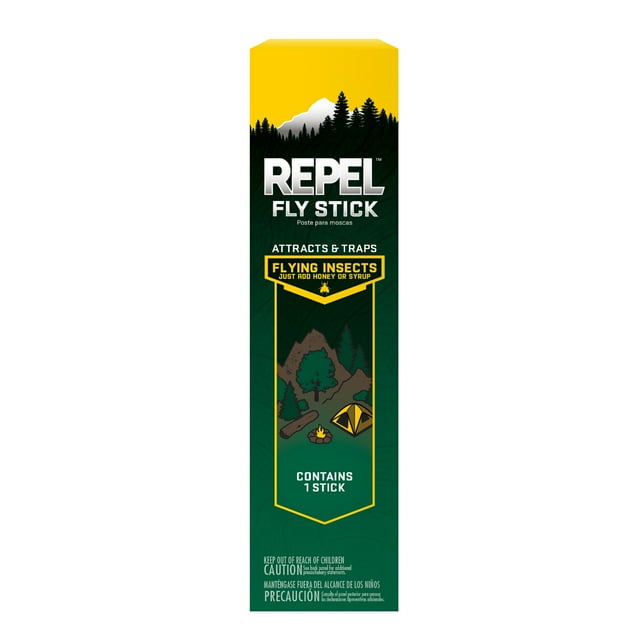 Repel Fly Stick, Attracts and Traps Flying Insects, Contains 1 Stick ...