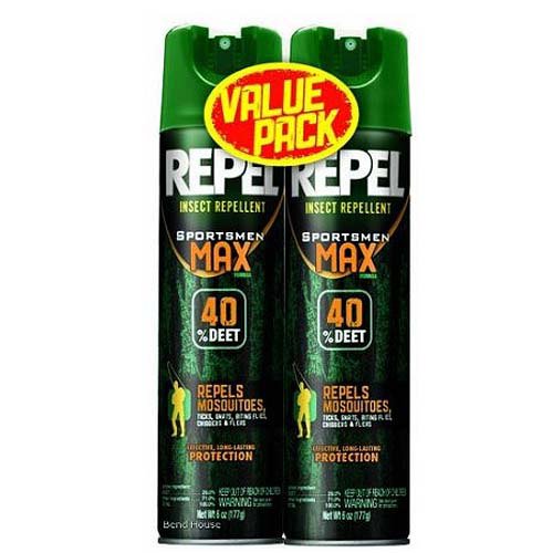 Repel Insect Repellent Sportsmen Max Formula 40% DEET, 2-6.5-oz ...