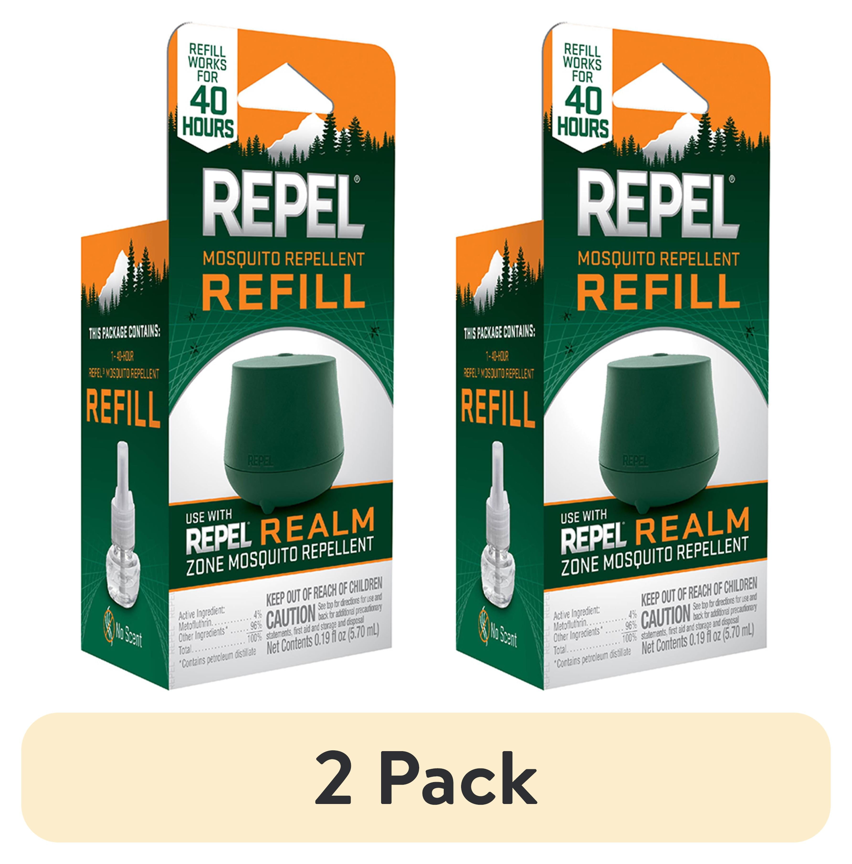 (2 pack) Repel Mosquito Repellent 40-Hour Refill, For Realm Zone ...