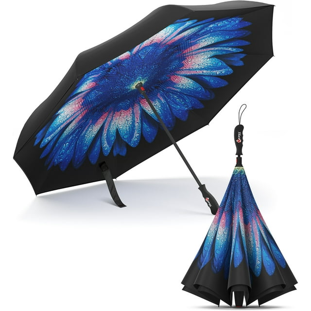 Repel Travel Umbrella, Inverted Tech, Windproof Fiberglass, Teflon ...