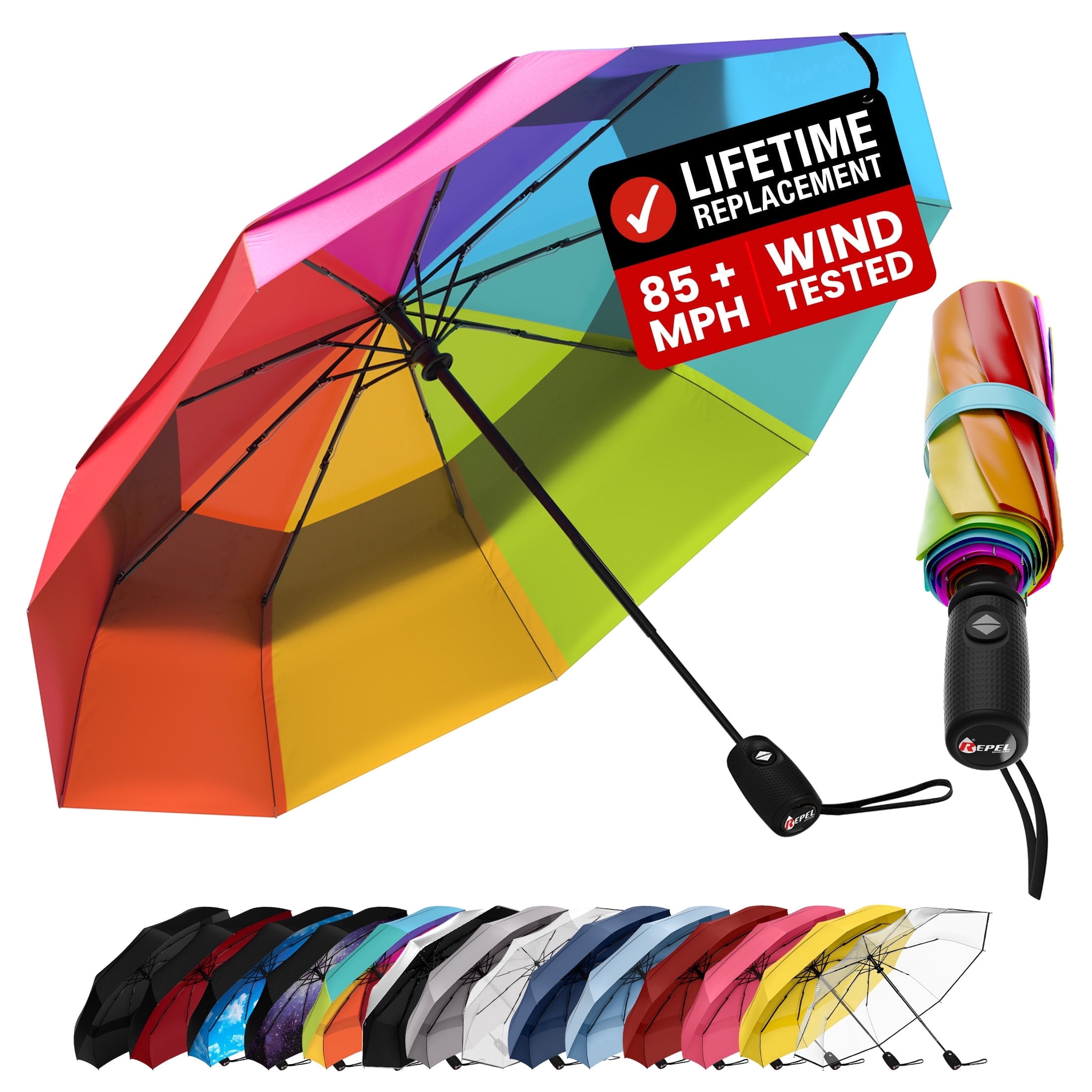 Repel Umbrella, Windproof Travel Umbrella, Compact Mini UV Umbrella ...