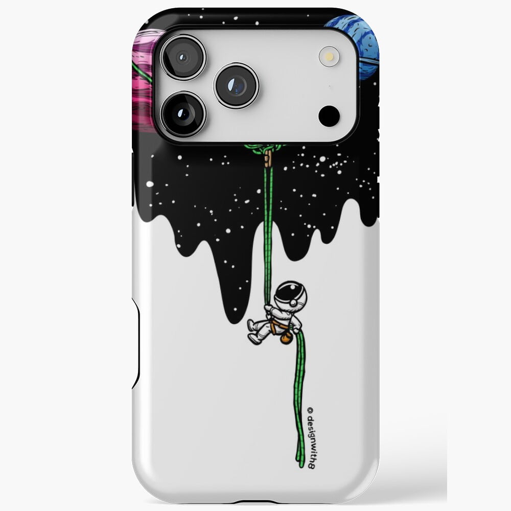 Repelling From The Galaxy Rock Climbing Phone Case for iPhone 11 to 17 ...