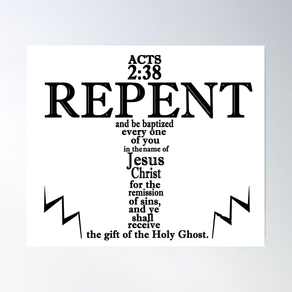 Repent Poster Wall Art, Modern Wall Decor For Living Room Bedroom ...
