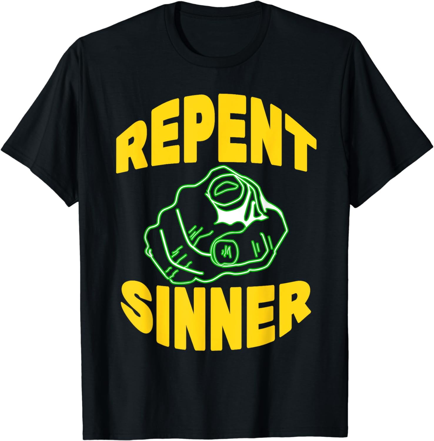 Repent Sinner - Funny Christian Jesus Bible T-Shirt - Walmart.com