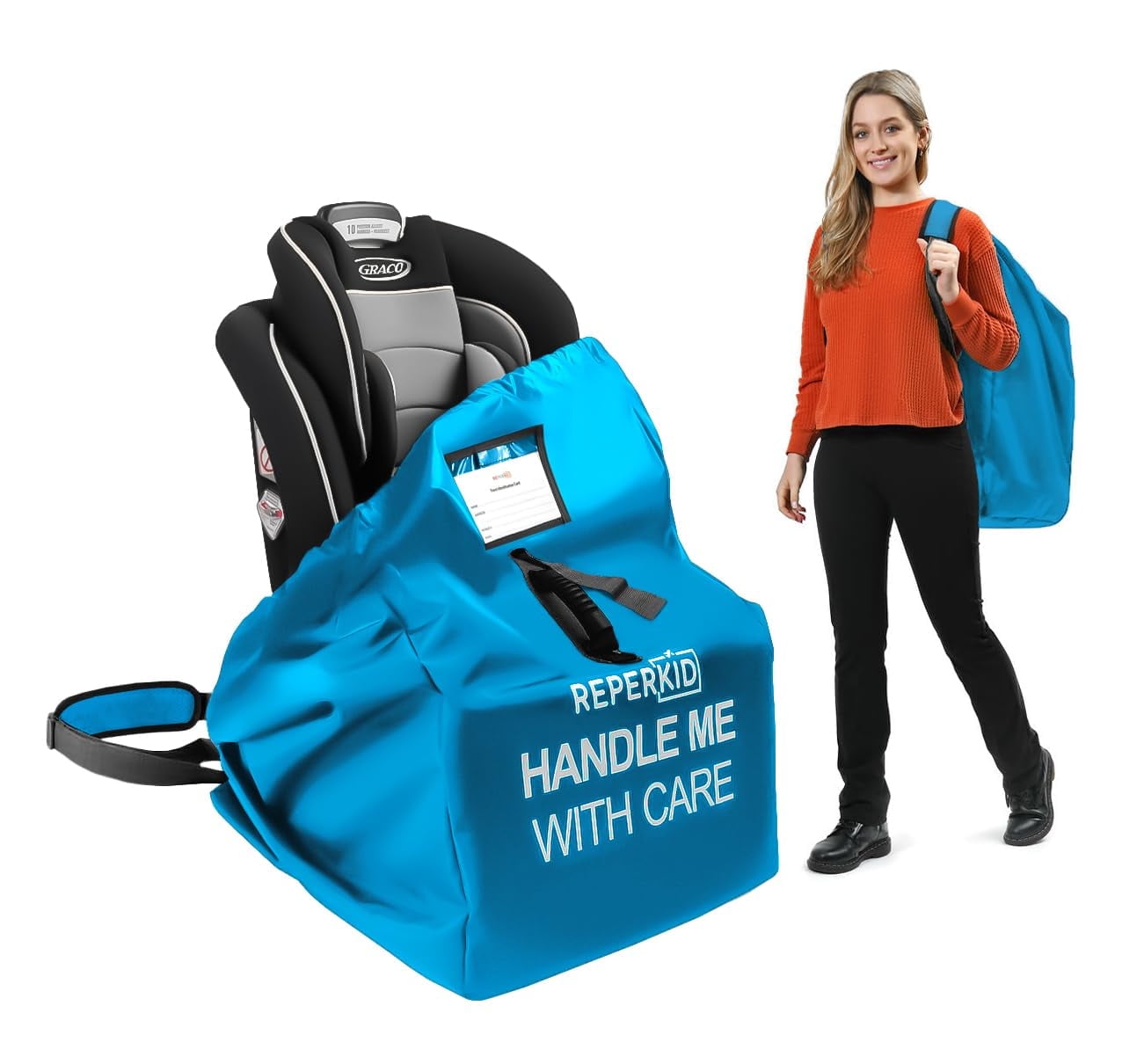 Reperkid Durable Car Seat Travel Bag for Airplane – Heavy Duty Large ...