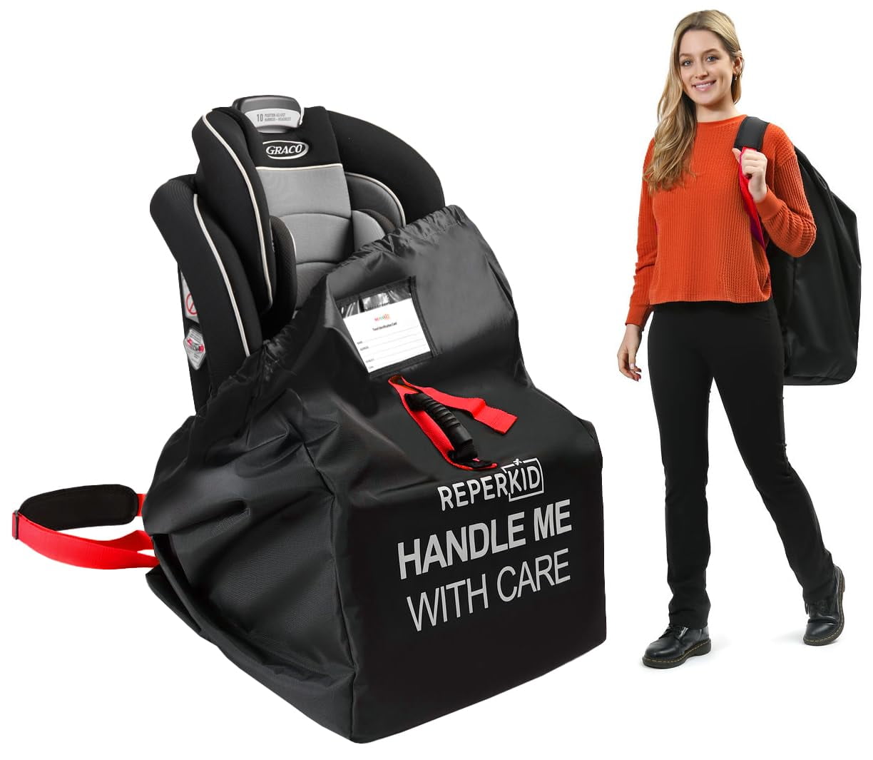 Reperkid Durable Car Seat Travel Bag for Airplane – Heavy Duty Large ...