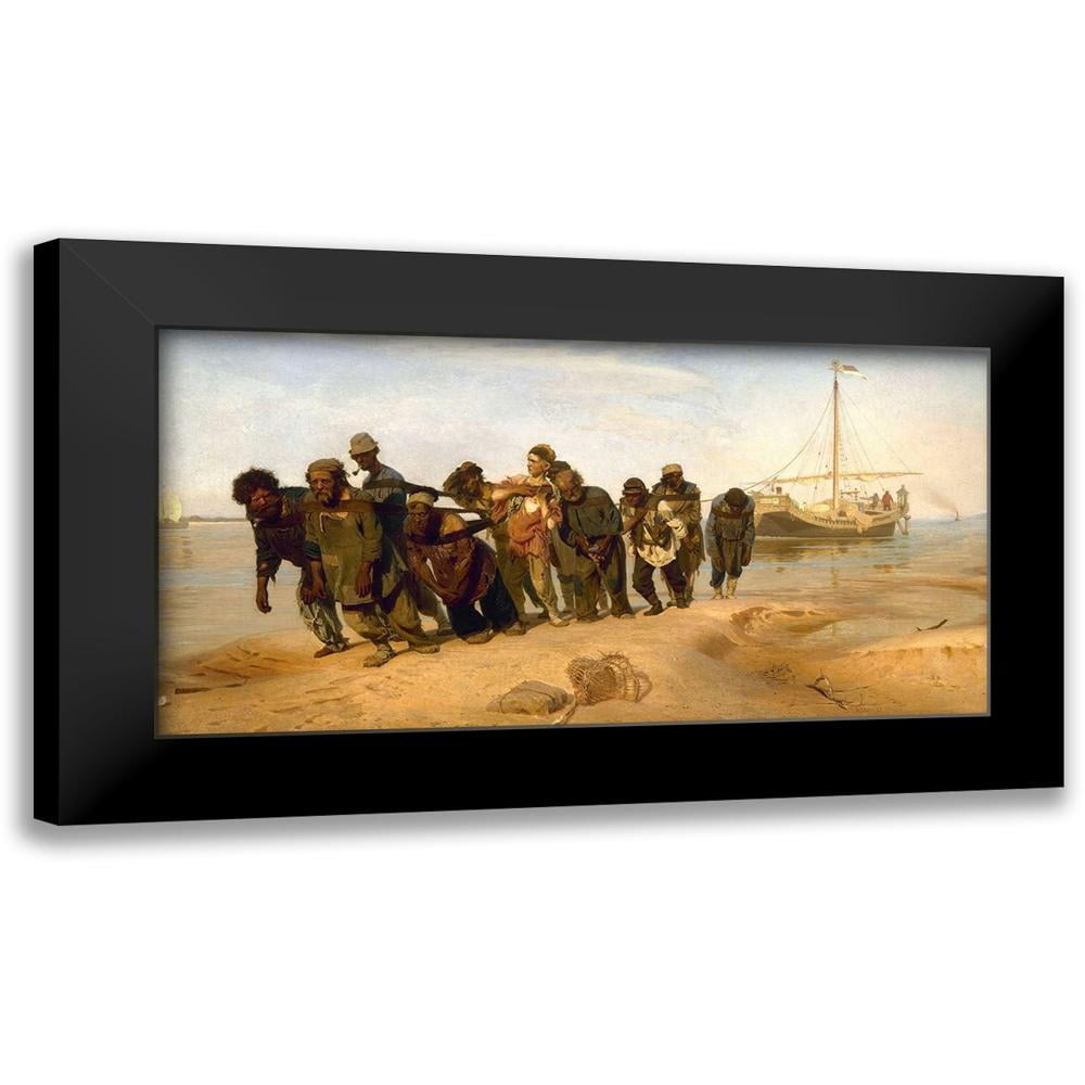 Repin, Ilya 24x14 Black Modern Framed Museum Art Print Titled - Barge ...