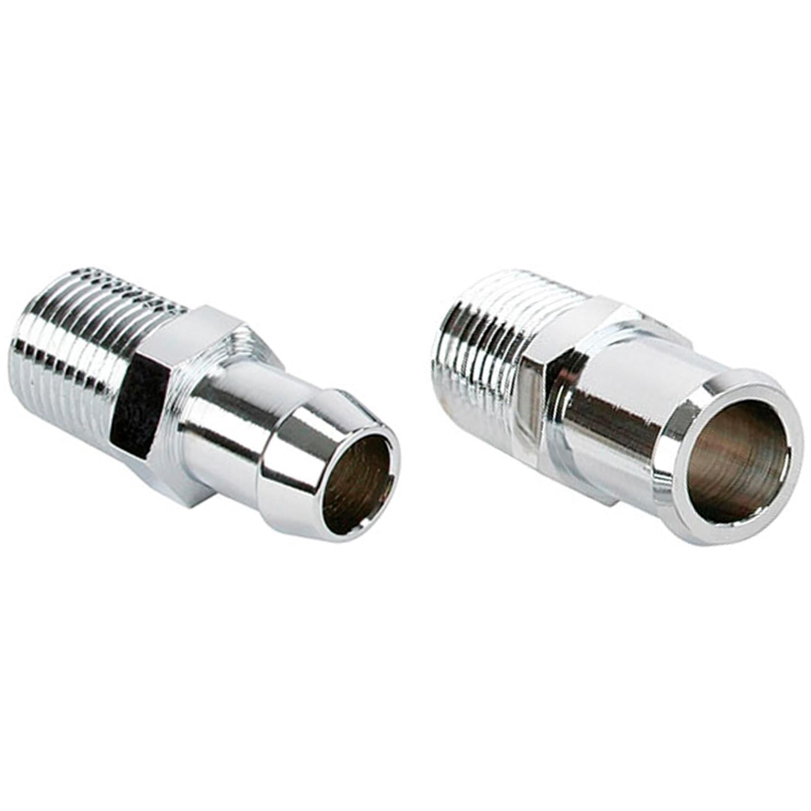 Repl. Chrome Short Heater Hose Fitting Kit, 3/4 and 5/8 Inch Hose ...