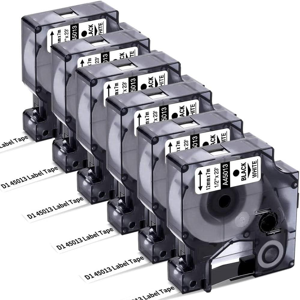 Replace for D1 Label Tape 45013 for Label Maker Refills d1 a45013 Black ...