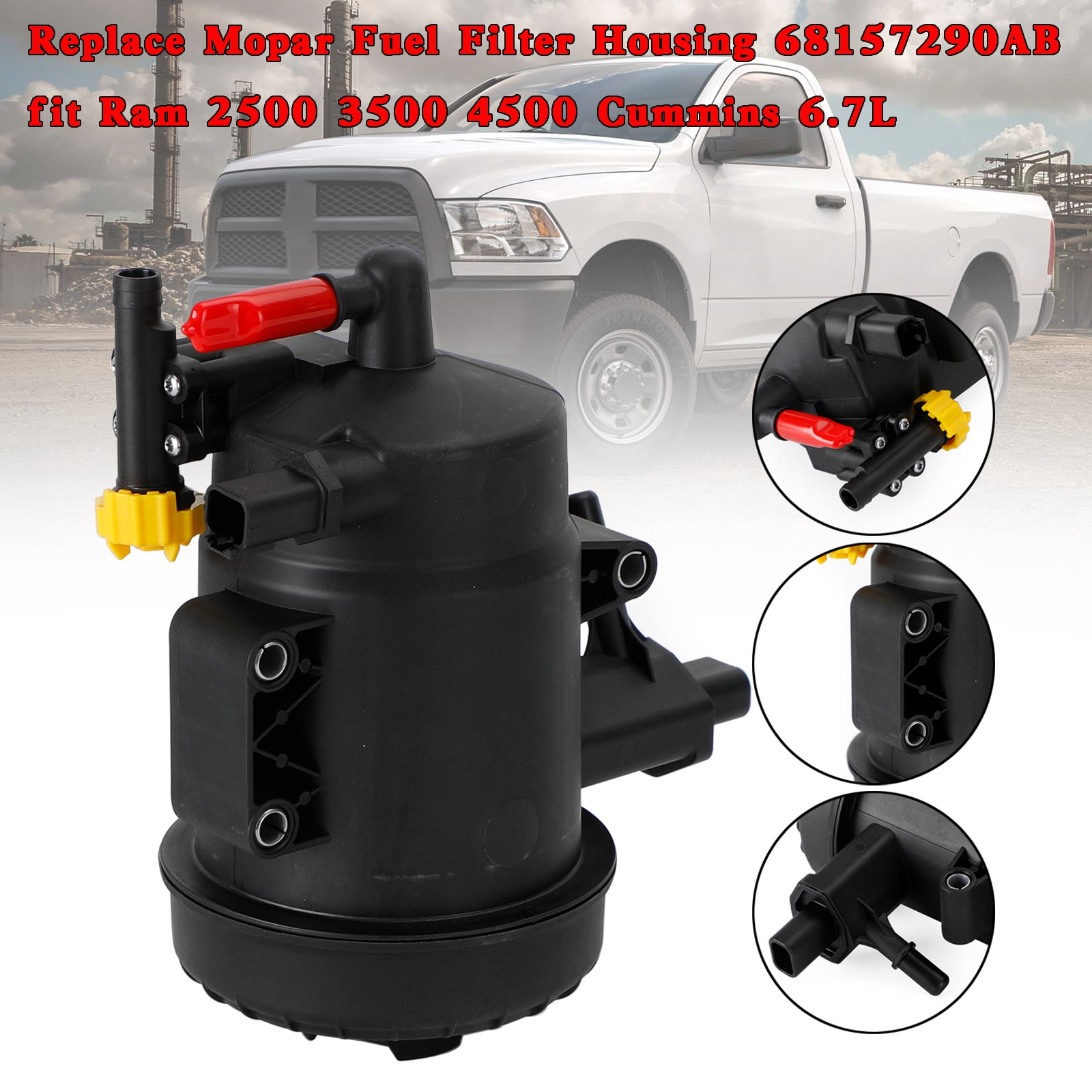 Replace Mopar Fuel Filter Housing 68157290AB Fit for Ram 2500 3500 4500 ...