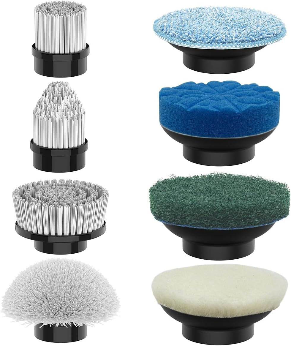 Replaceable Brush Heads Electric Spin Scrubber,4 Pack Brush Heads & 4 ...
