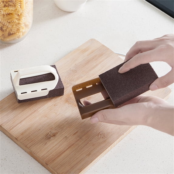 Replaceable Handle Diamond Abrasive Sponge Cleaner - Pot & Pan Scouring ...
