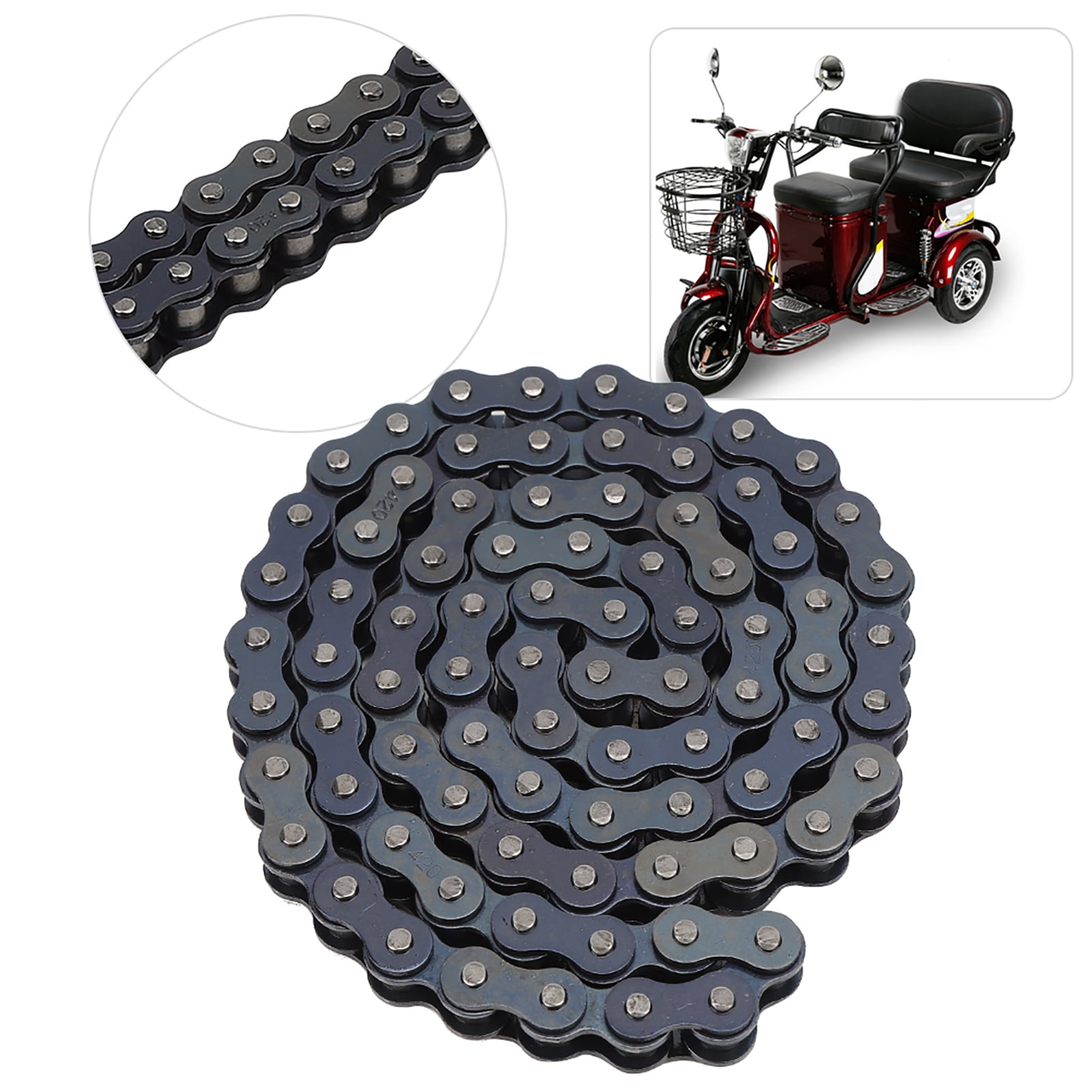 Replaceable Scooter Chain, Strong Reliable For Electric Bikes Tricycles ...