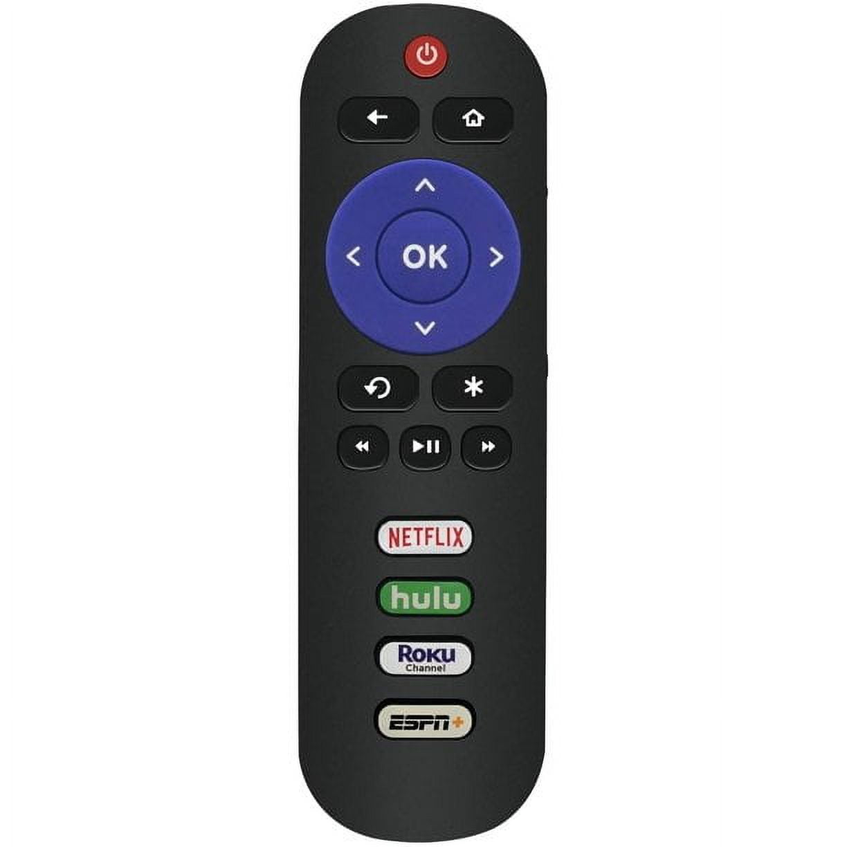 Replaced JVC Roku TV Remote Control with Netflix hulu Roku Channel ESPN ...