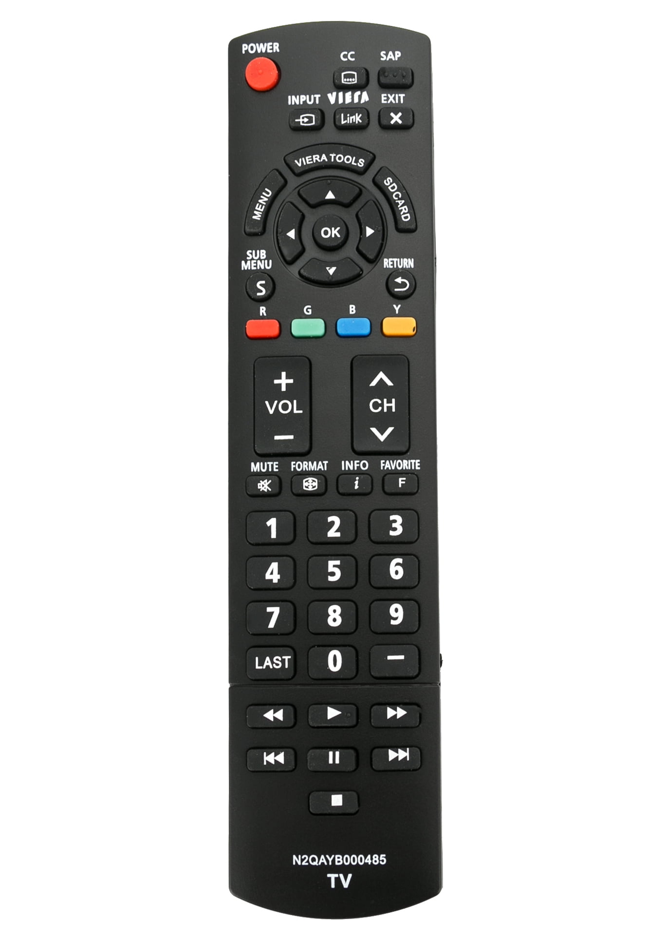 Replaced Remote Fit for Panasonic LED TV N2QAYB000485 TH-32LRU50 TH ...