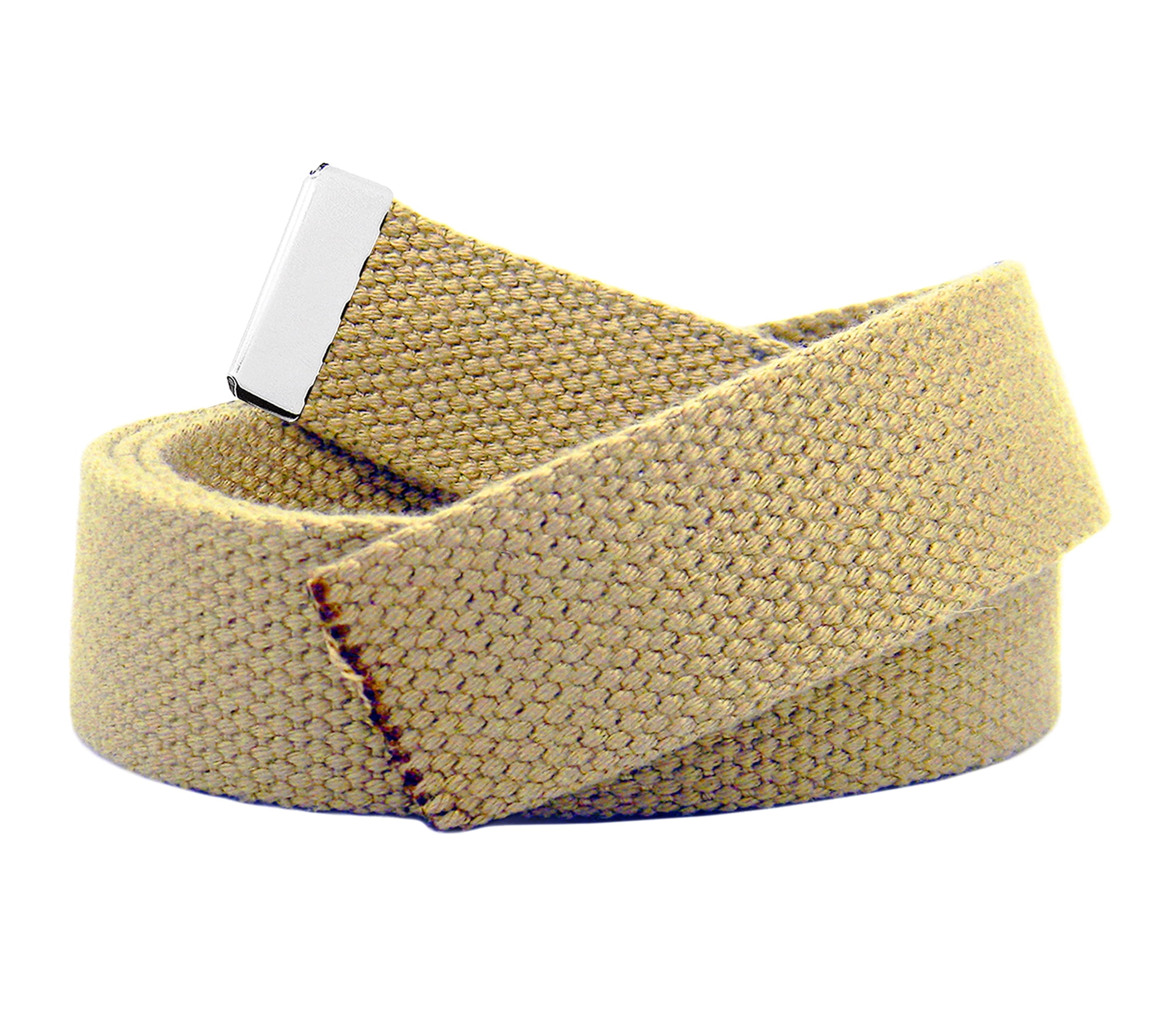 Replacement 1.5" Wide Military Canvas Web Belt with Silver Tip Large ...