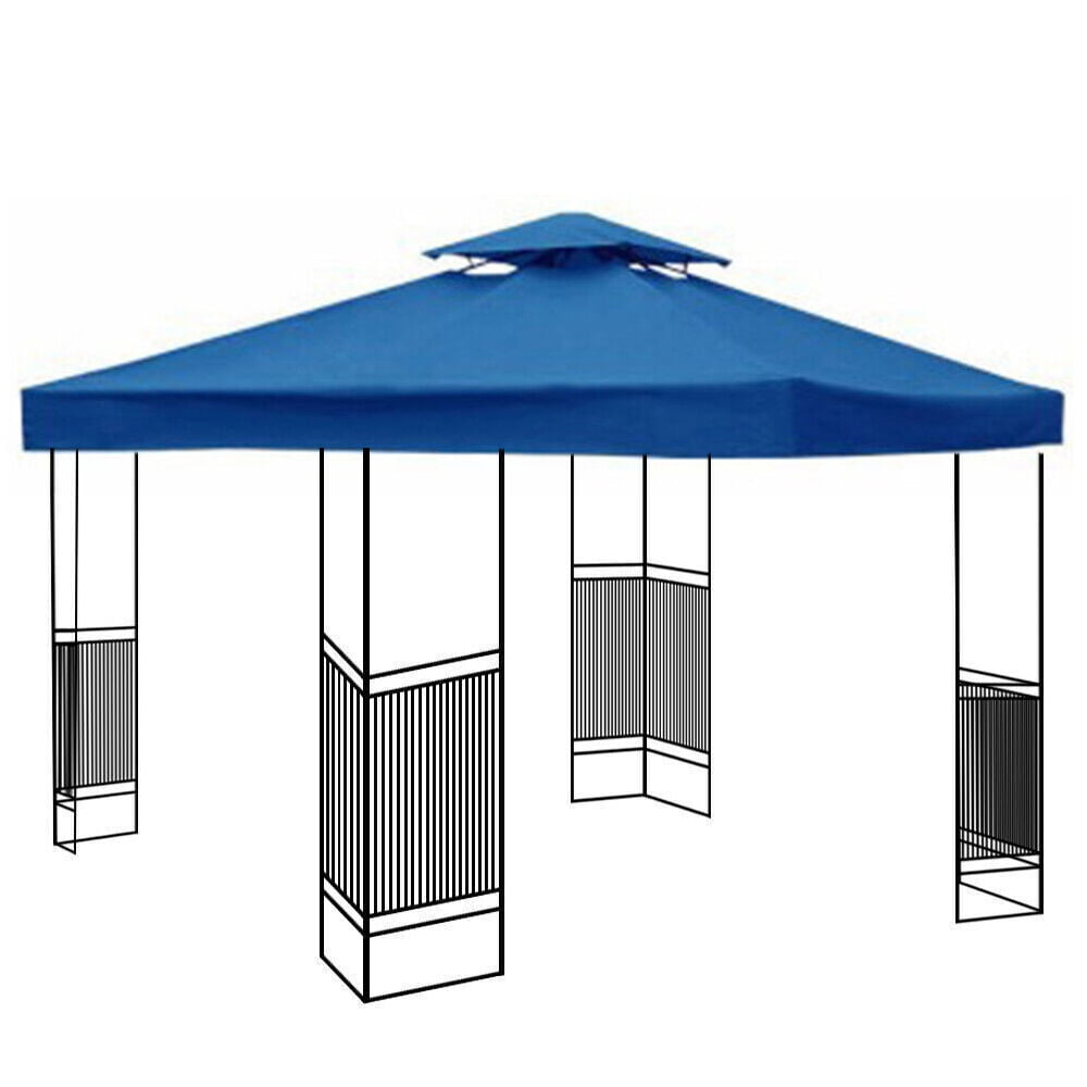 Replacement 10' X 10' Gazebo Canopy Top Patio Pavilion Cover Double ...