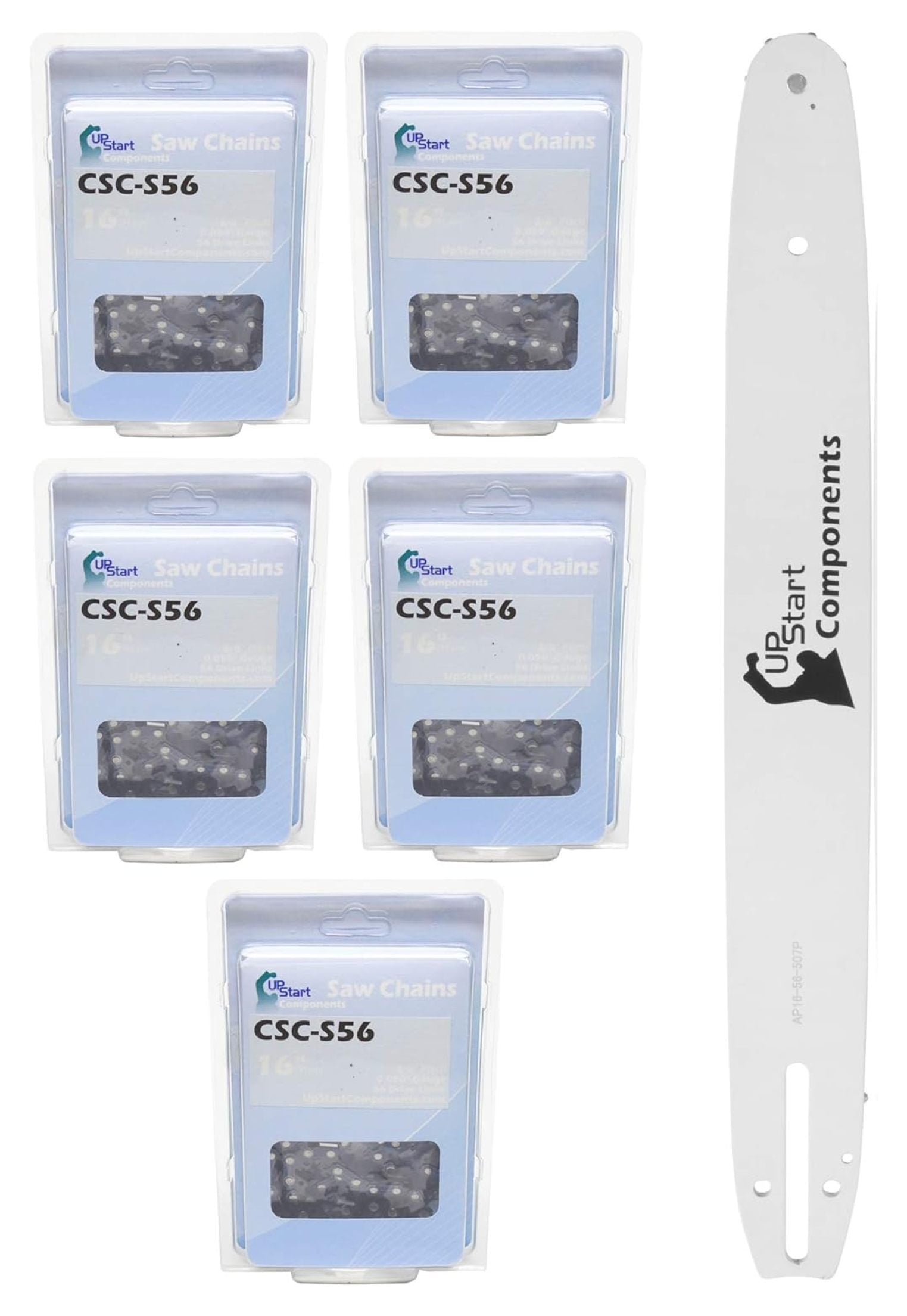 Replacement 16" Single Rivet Bar and 16" Semi Chisel Chain Combo for ...