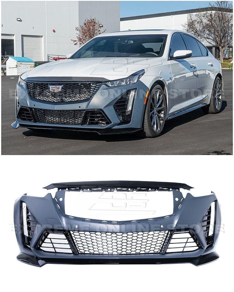 Replacement For 2020-Present Cadillac CT5 Models | CT5-V BlackWing Style Polyurethane - Primed ...