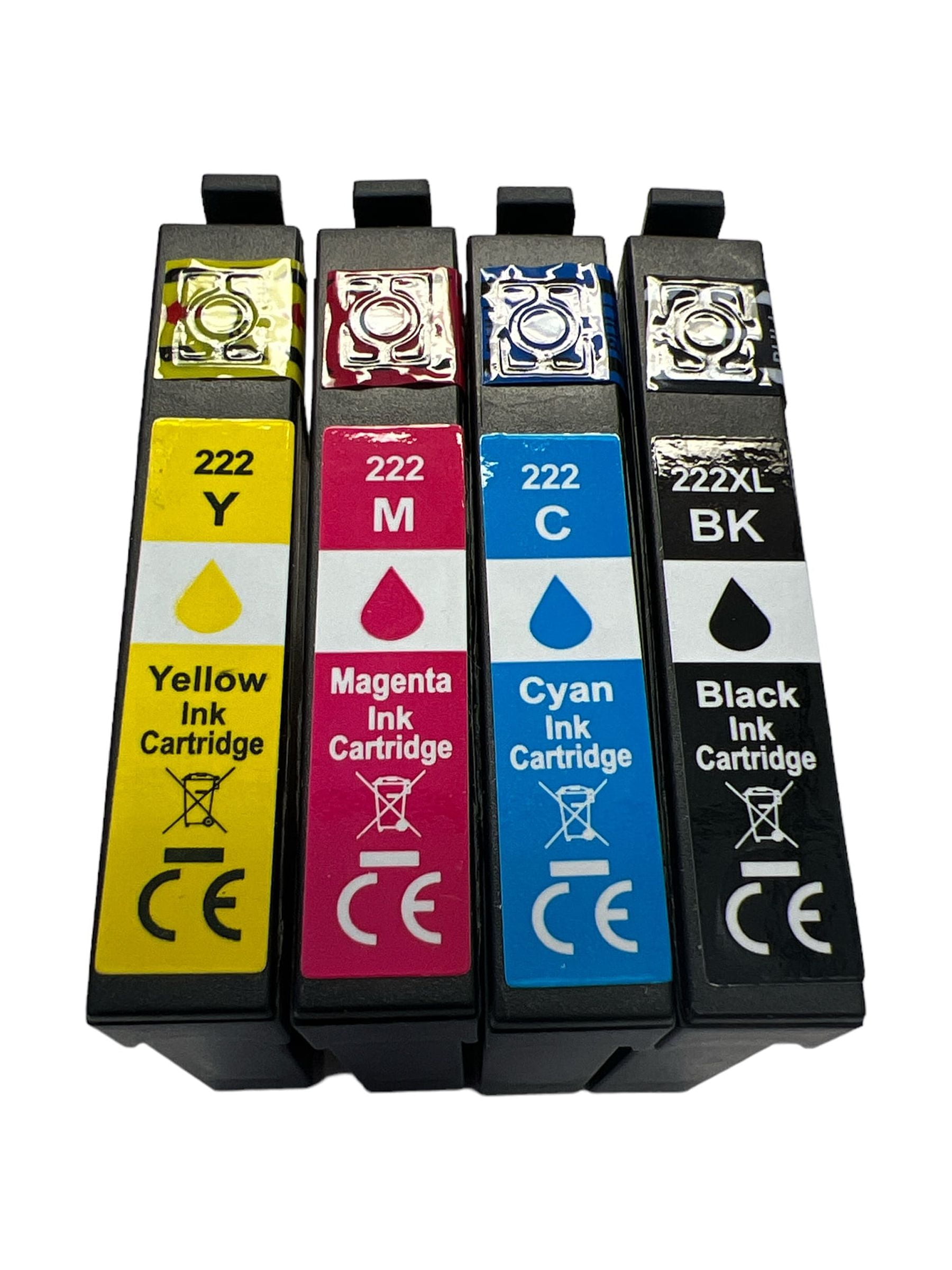 Replacement 222XL Black & 222 Color Ink Cartridges for Epson Ink ...