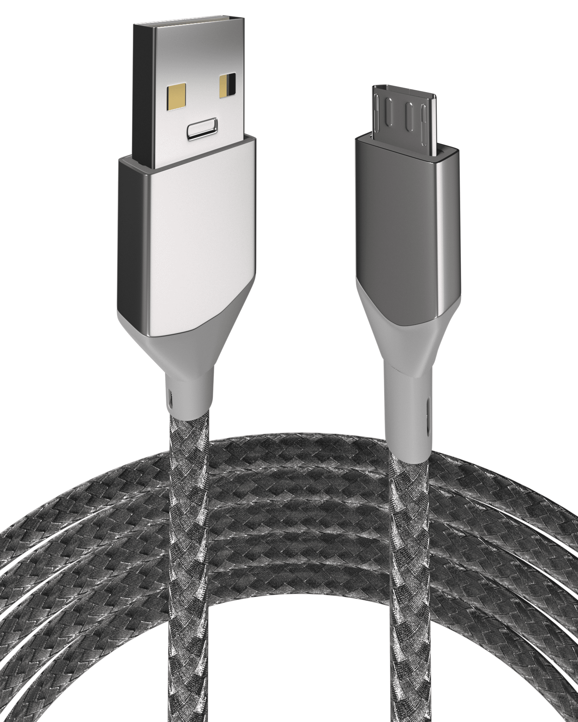 Replacement 3 ft Micro USB To USB Type A Cable (Infinity) (Silver ...