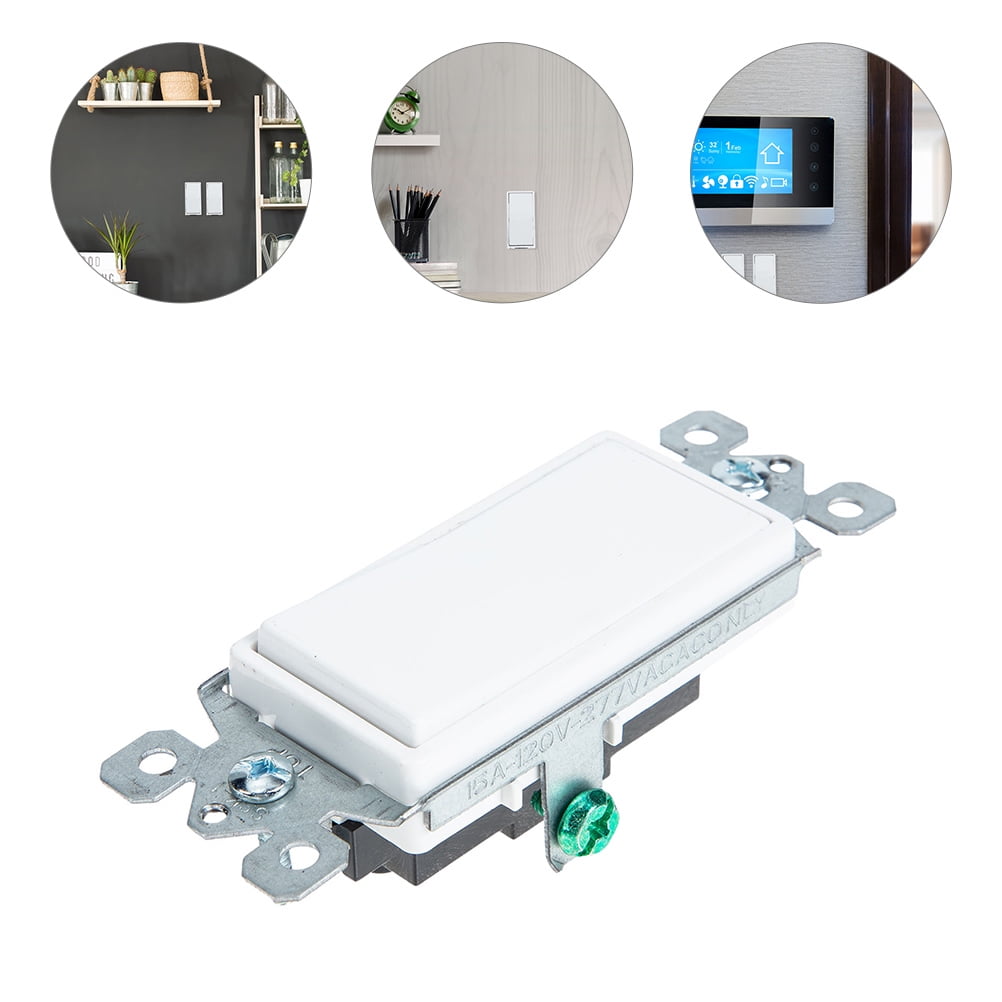 OULII 3 Way Rocker Light Switch White Standard Decorator Wall Switch ...