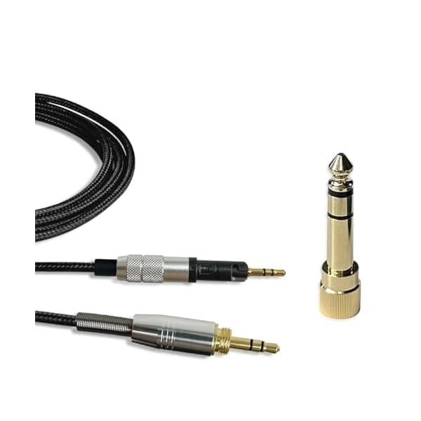 Replacement 6.5ft Cord Compatible with Audio Technica ATH-M50x, with 1/ ...