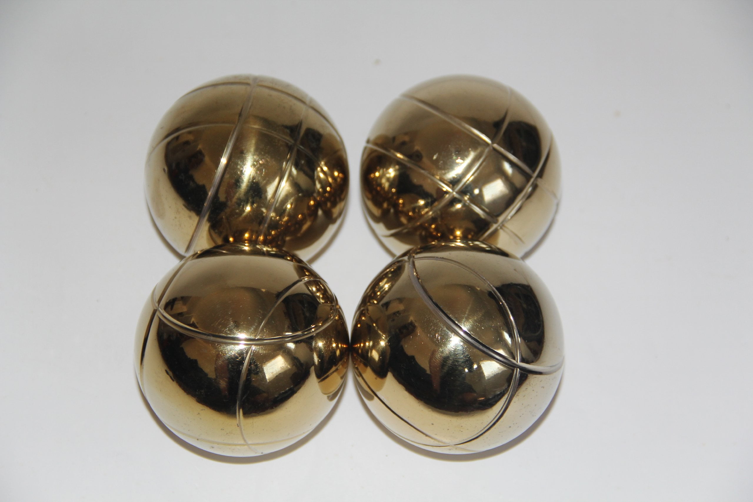 Replacement 73mm Metal Bocce/Petanque Gold Balls - Pack of 4 with Mix ...