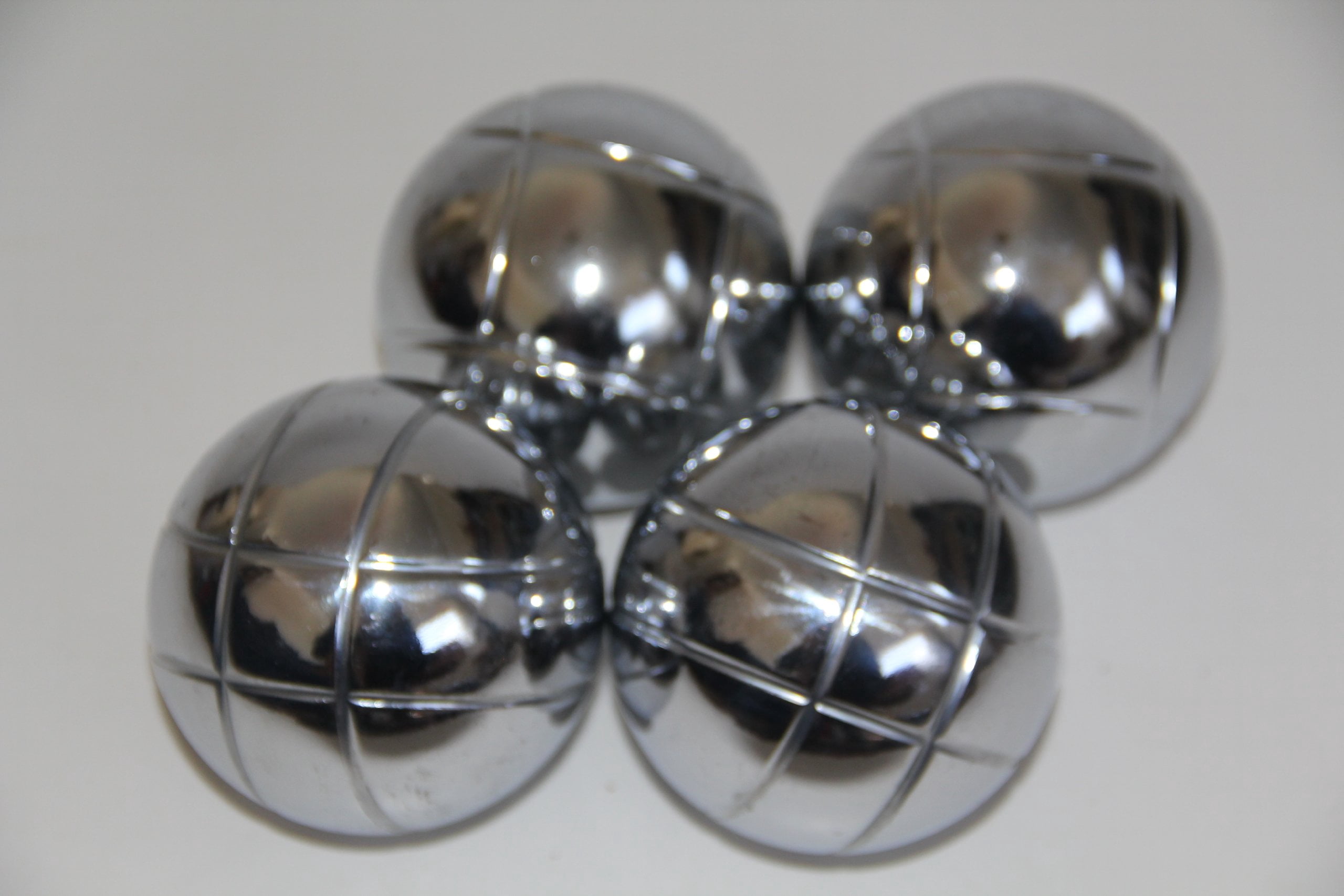 Replacement 73mm Metal Bocce/Petanque Silver Balls - Pack of 4 with Mix ...