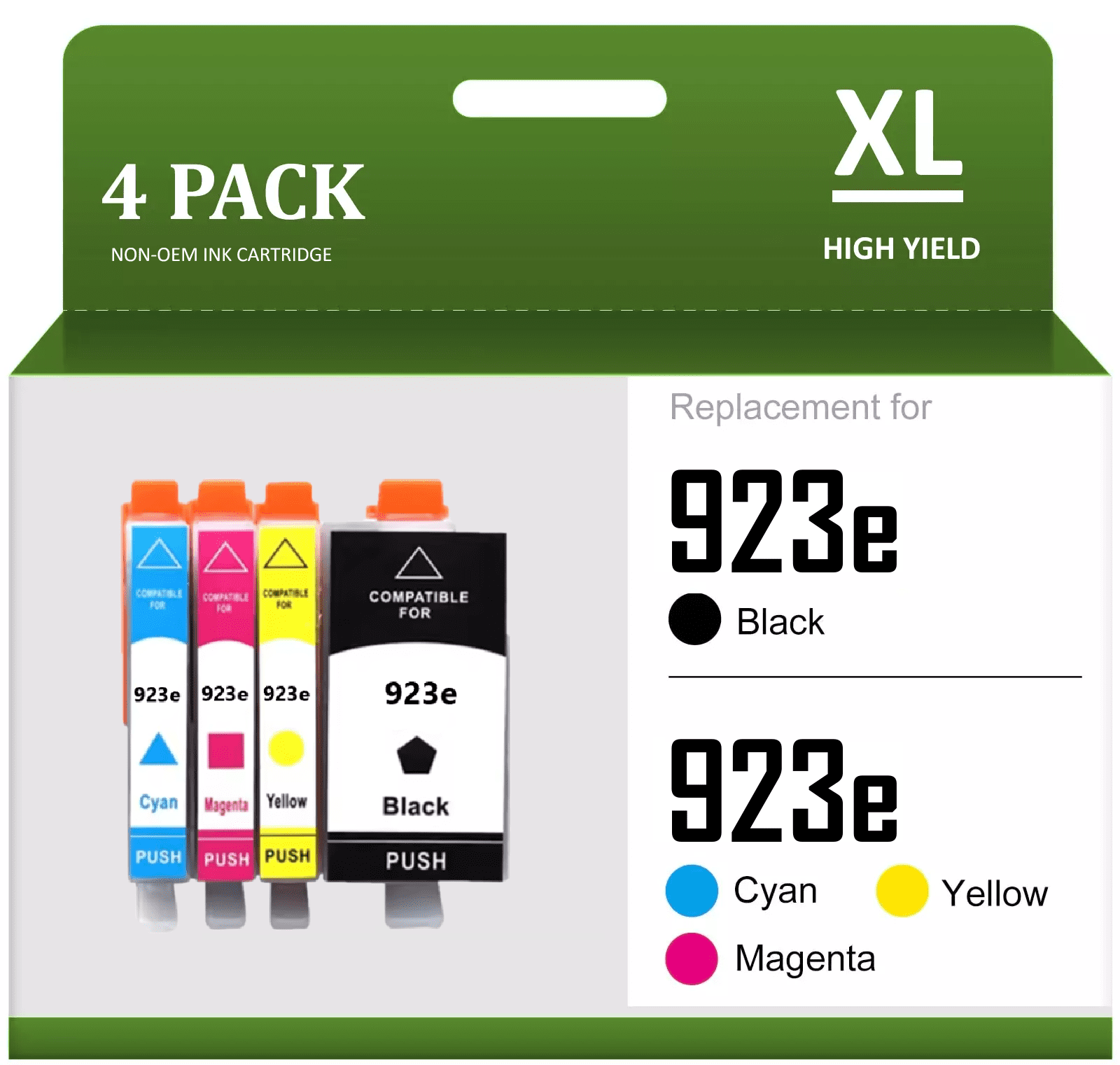 Replacement 923e 923 XL Ink Cartridge Compatible for 8120 8122 8135 ...