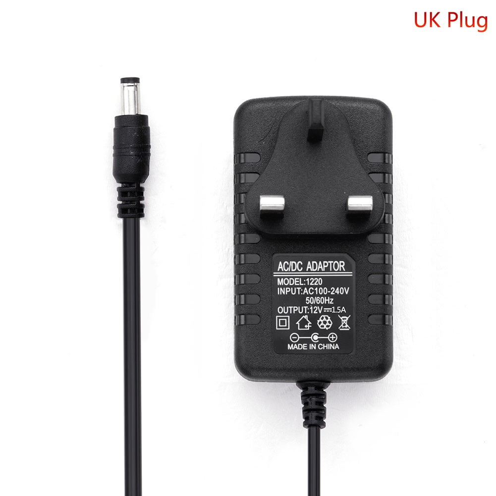 Replacement Ac Dc Power Adapter Cord for Keyboard 12V 1.5A 8.2 Ft Plug ...