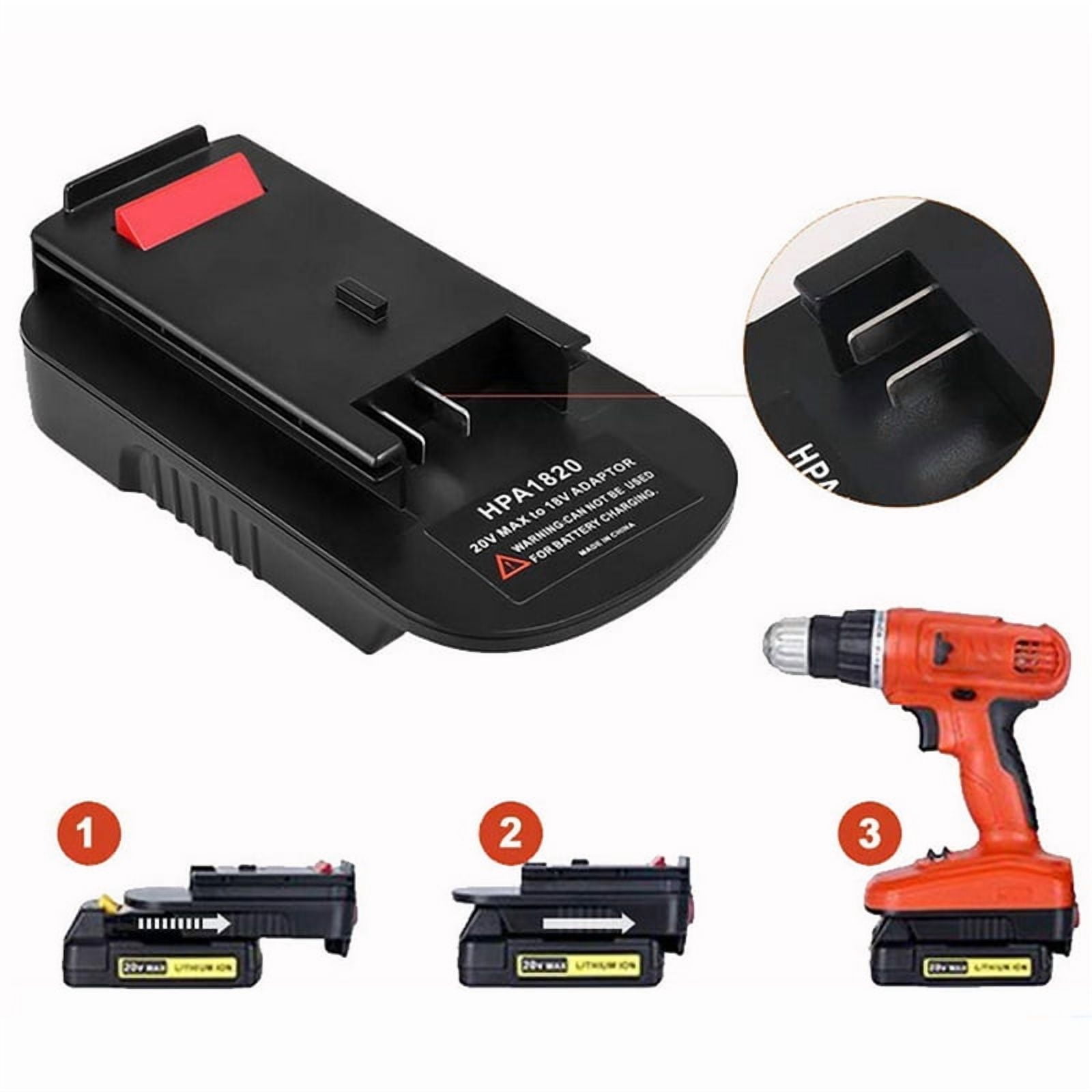 Replacement Adapter For Black and Decker/Stanley/Porter Cable 20V Max ...
