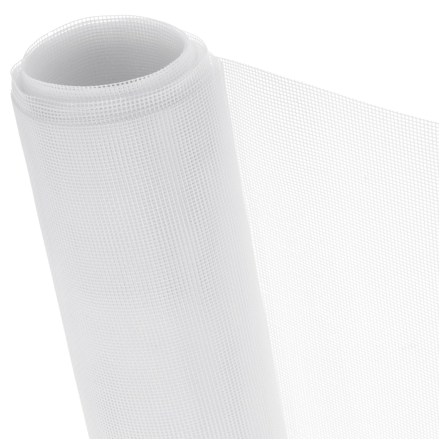 Adjustable Fiberglass Window Screen Mesh for Outdoor Areas (White, 48 x ...