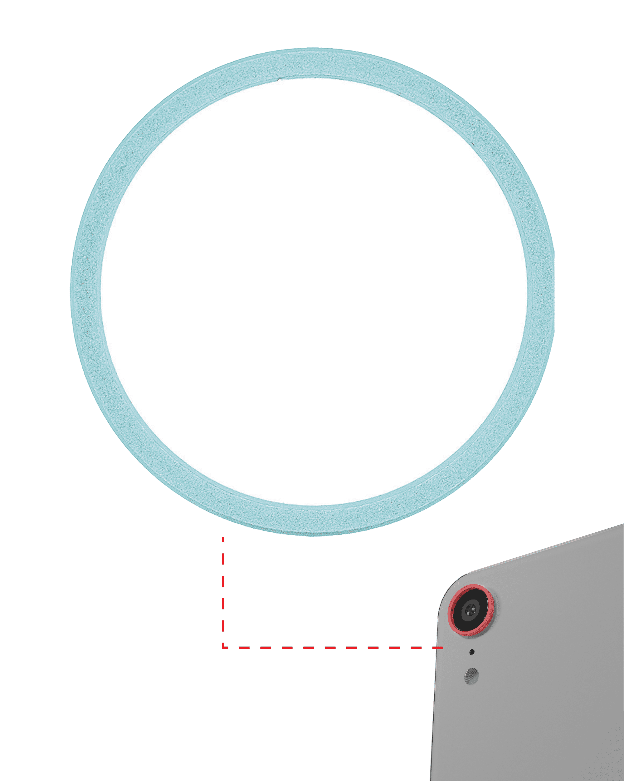 Replacement Back Camera Bezel Ring Only Compatible For iPhone XR (Blue ...