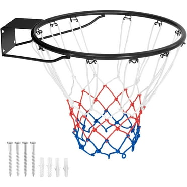 Gymax 15'' Basketball Rim Wall Door Mounted Basketball Hoop w/ All ...