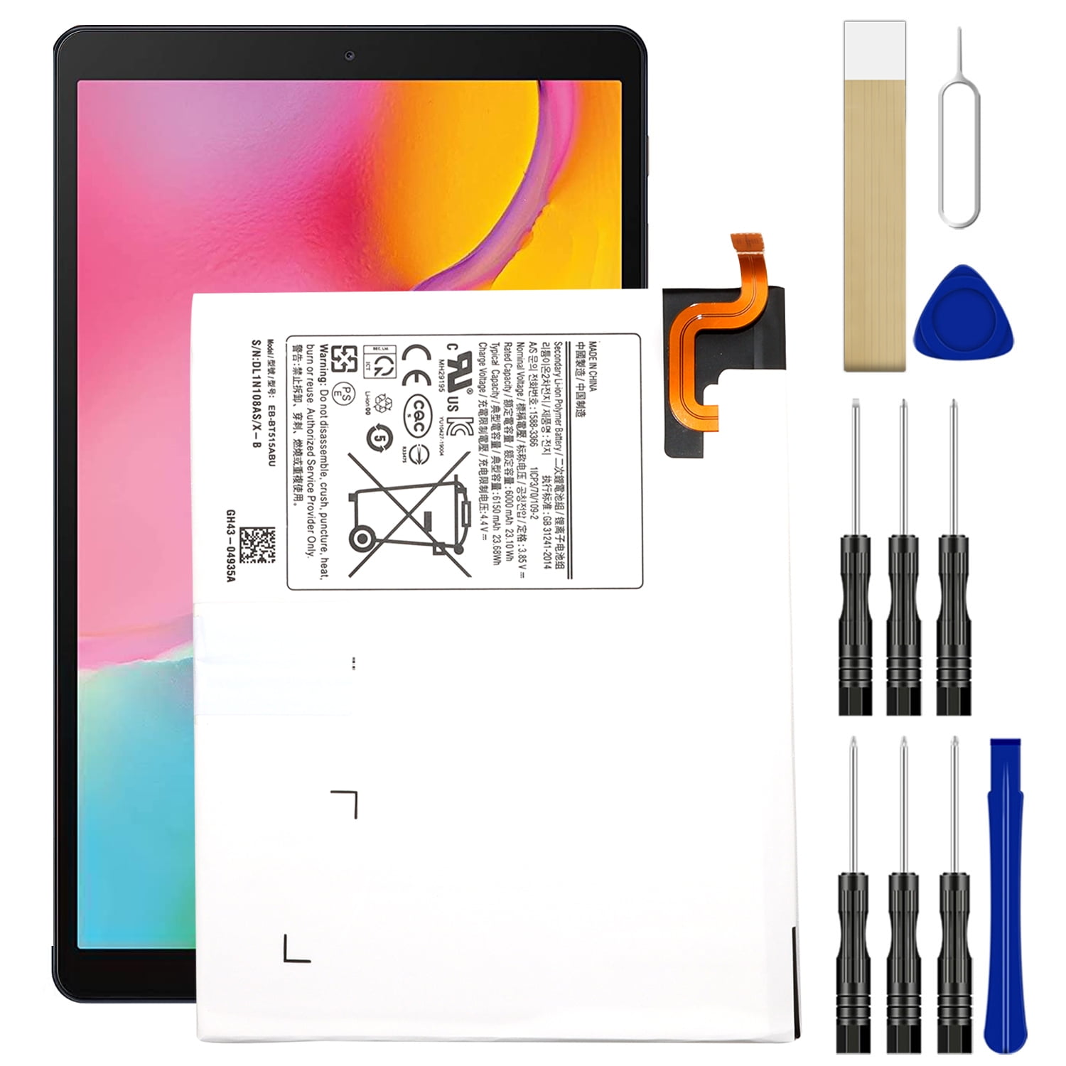Replacement Battery EB-BT515ABU For Samsung Galaxy Tab A 2019 T510 T515 ...