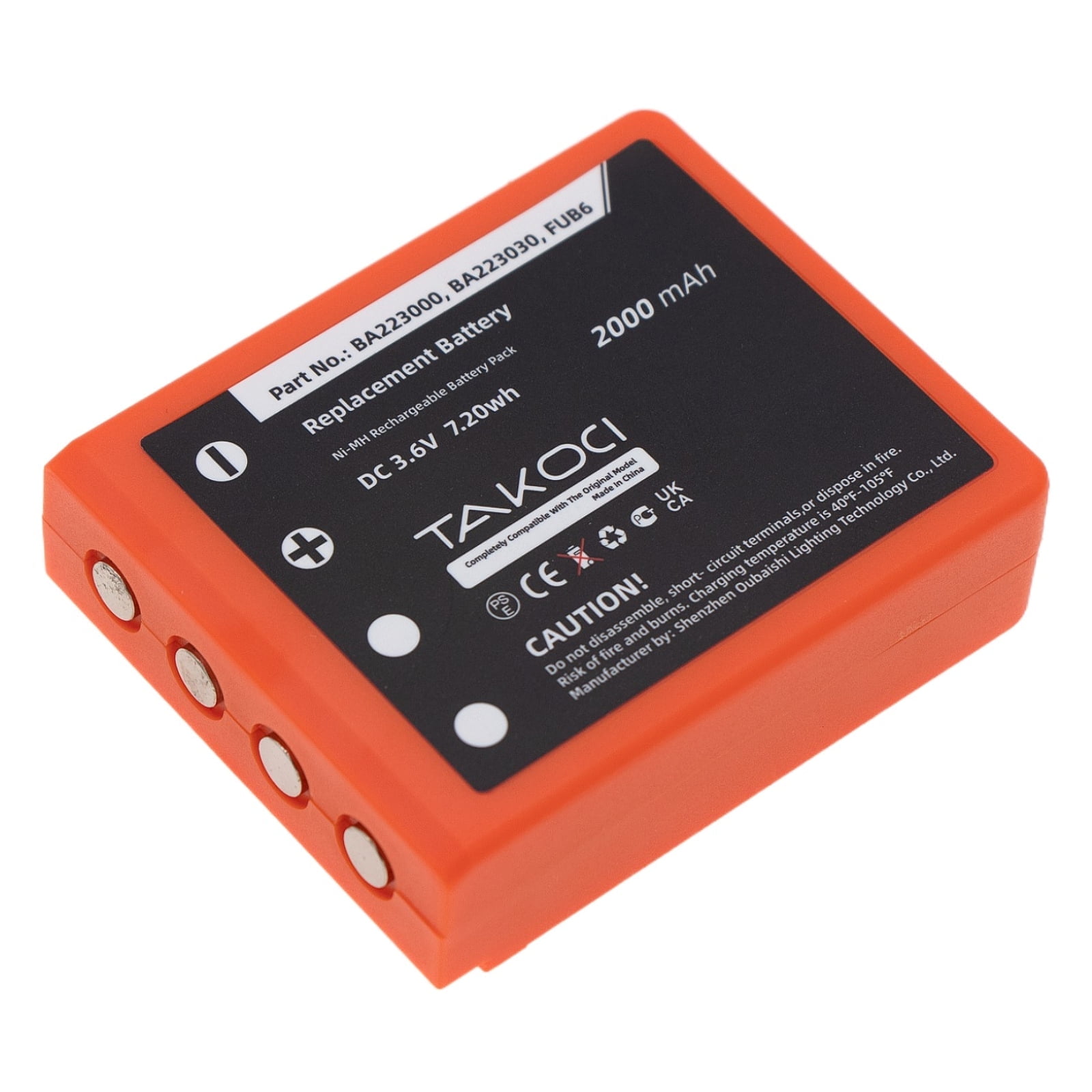 Replacement Battery for FBFUB09N, FUB 9NM 6V, FUB9NM, Linus 4, Linus 6 ...