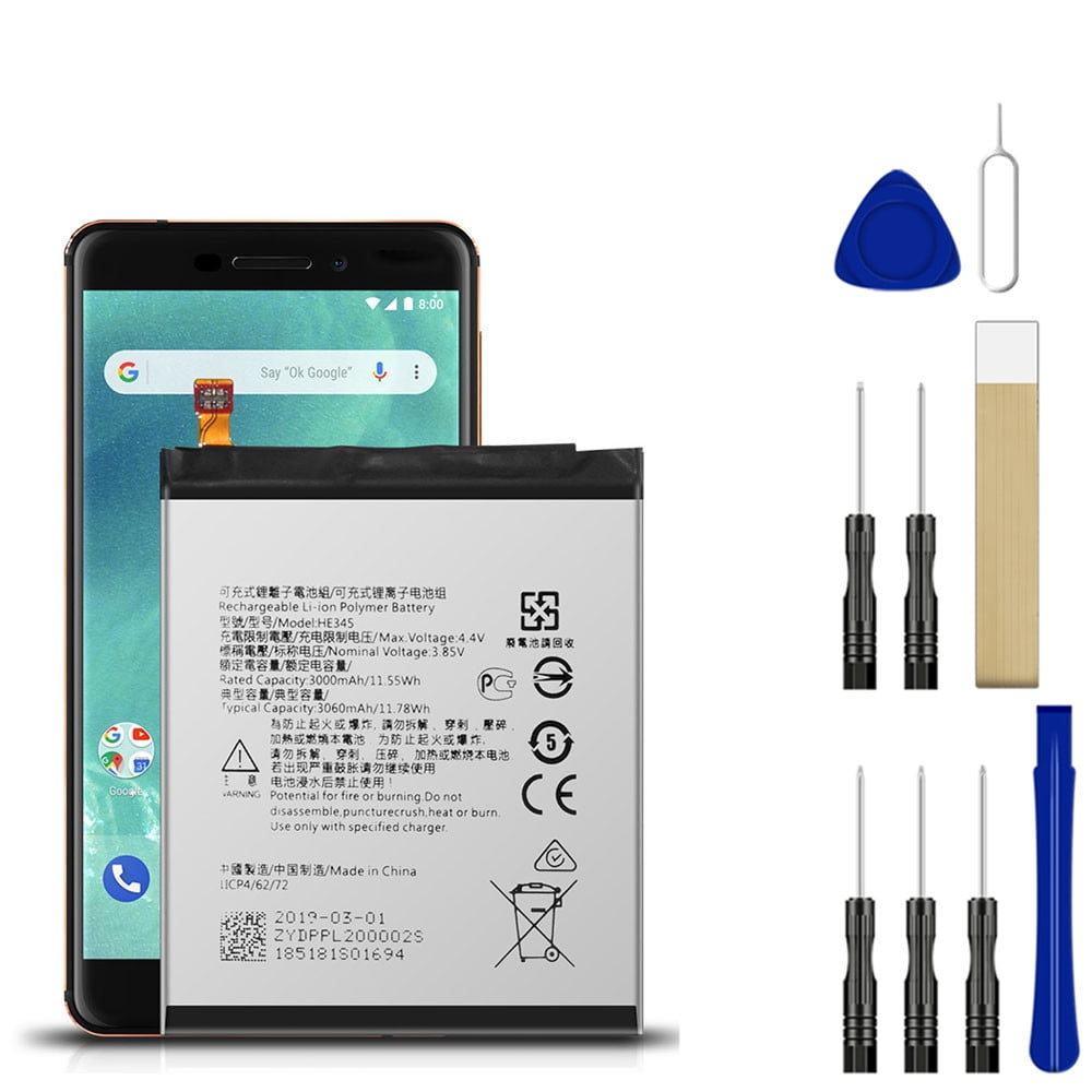 Replacement Battery HE345 For Nokia 6.1 2018 TA-1043 TA-1045 TA-1089 ...