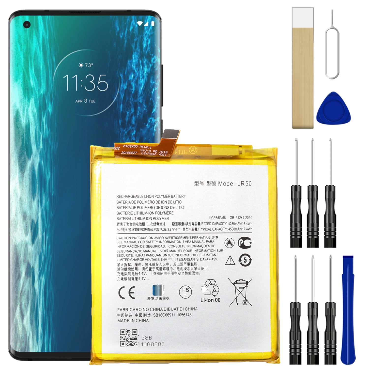 Replacement Battery LR50 For Motorola Moto Edge 5G XT2063 PAJ90004US ...