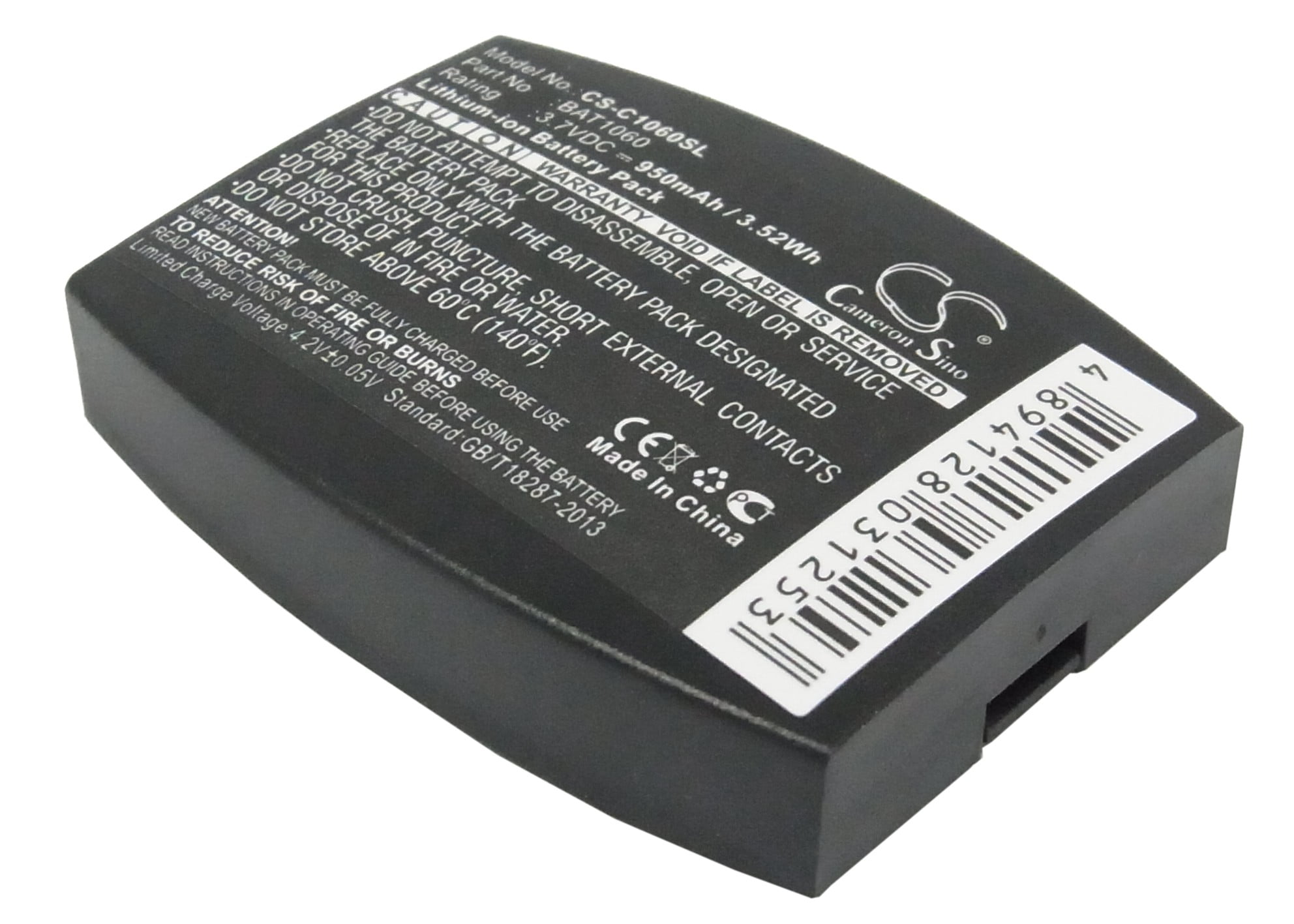 Replacement Battery for 3M C1060,C1060 Wireless Intercom,RF1060,T-1,T-1 ...