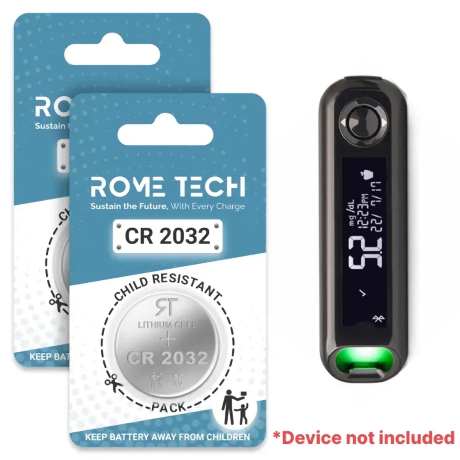 Replacement Battery for Contour Plus One Blood Glucose Monitor ...