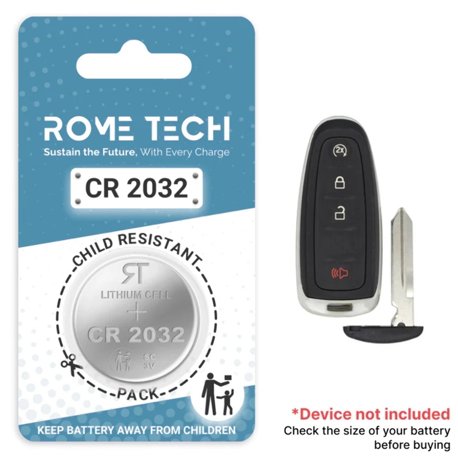 Replacement Battery for Key Fob - Ford Focus 2012-2016 - Walmart.com