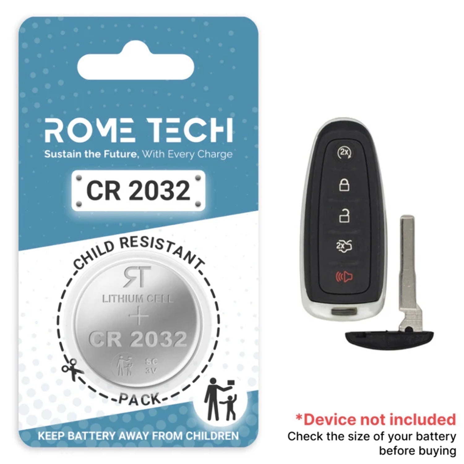 Replacement Battery for Key Fob - Ford Focus 2012-2017 - Walmart.com