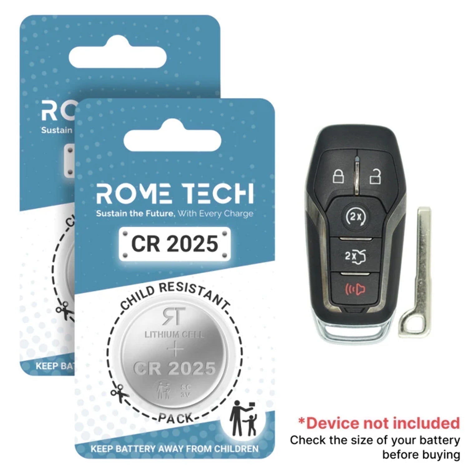 Replacement Battery for Key Fob - Ford Mustang 2015-2017 - Walmart.com
