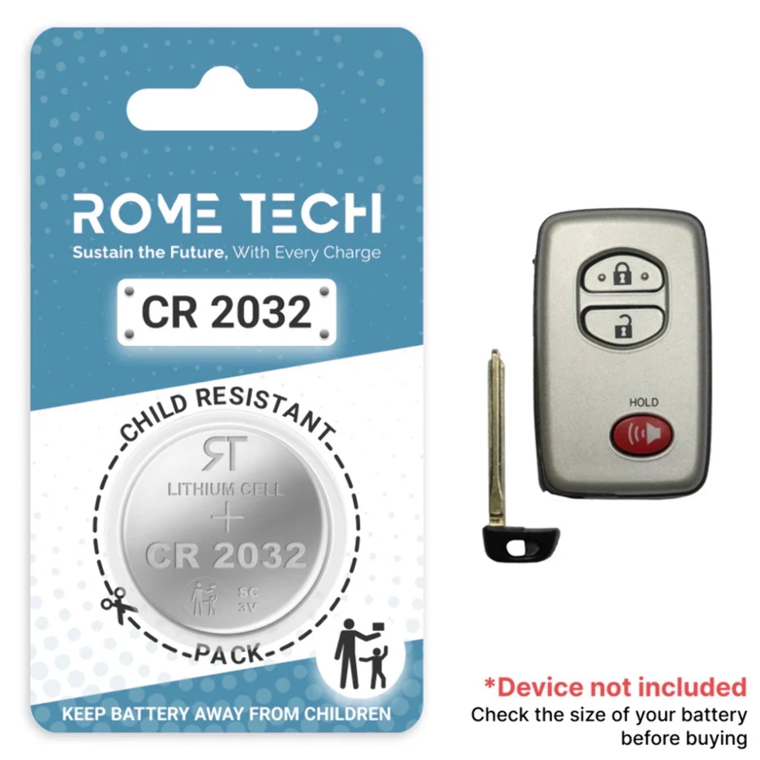 Replacement Battery for Key Fob - Toyota Venza 2009-2016 - Walmart ...