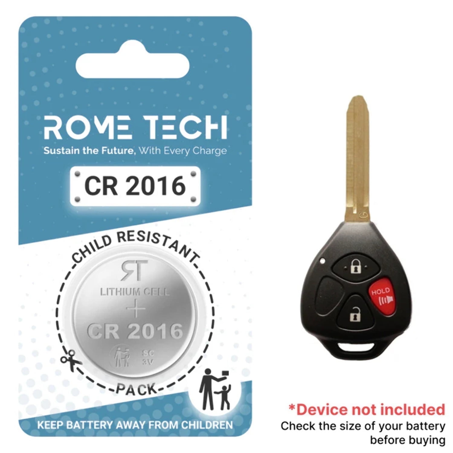Replacement Battery for Key Fob - Toyota Yaris 2010-2016 - Walmart.com