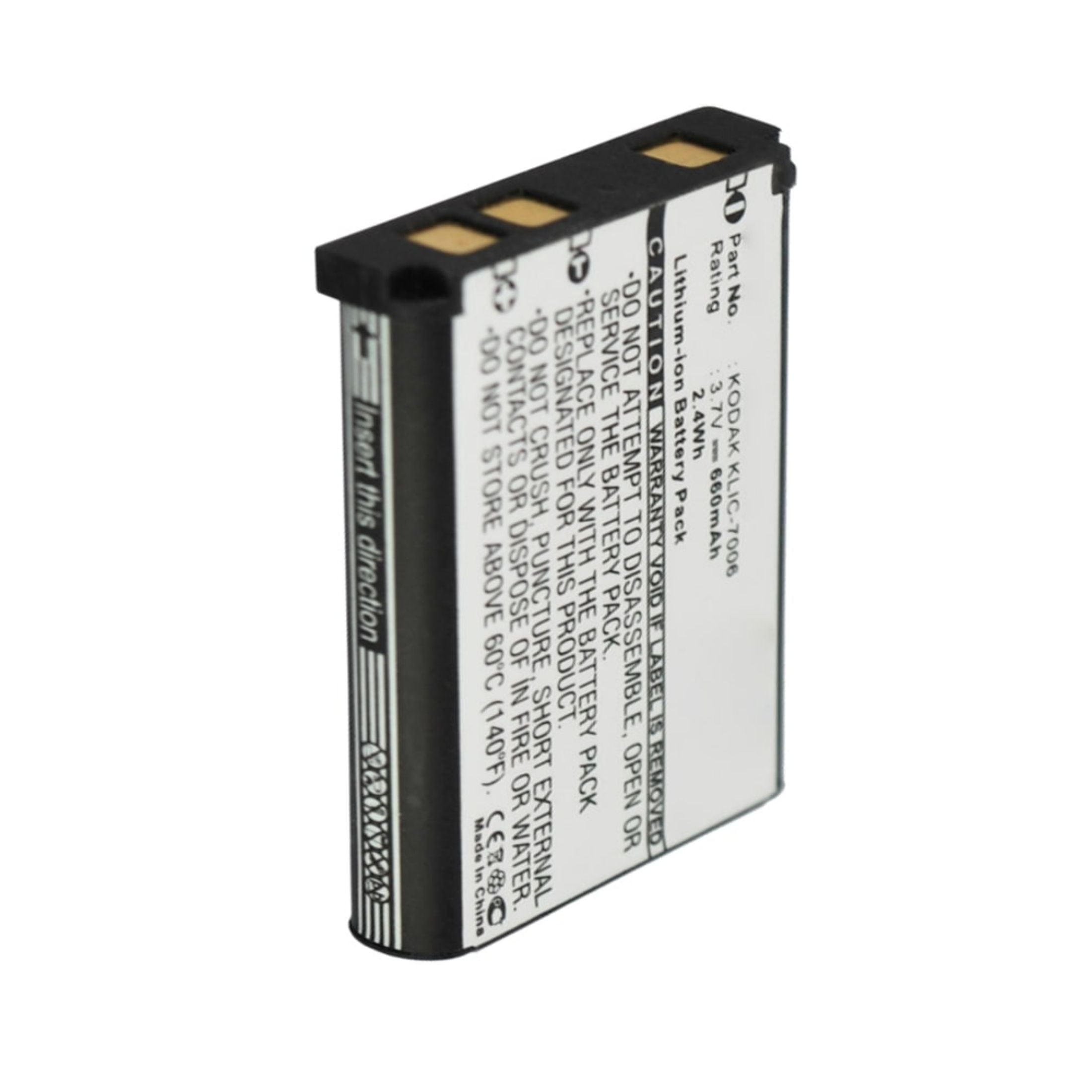 Replacement Battery for Kodak PixPro FZ51 (660mAh Li-ion 3.7V ...