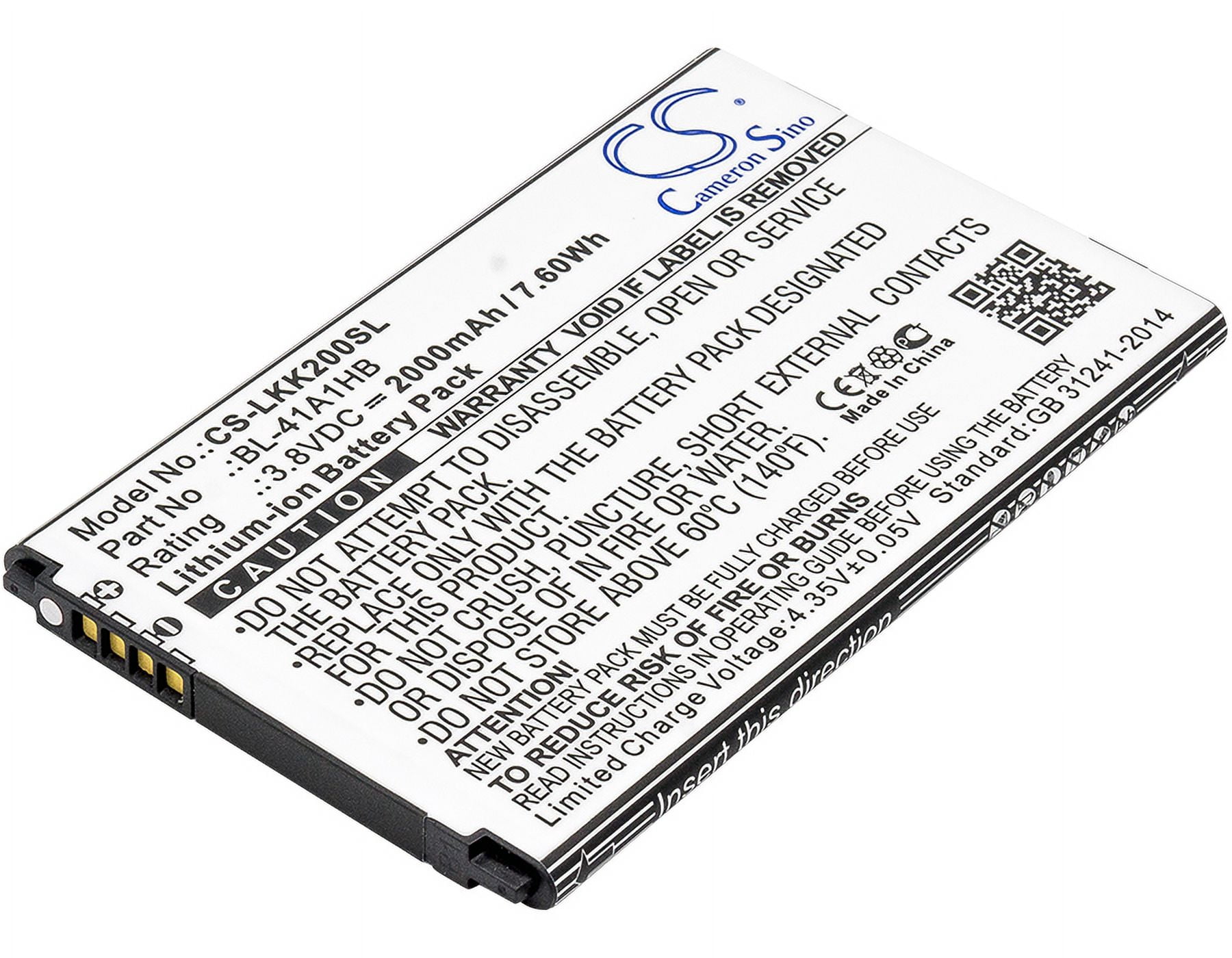 Replacement Battery for LG K200,K200ds,K200dsK,L53BG,L53BL,L56VL,LS676 ...
